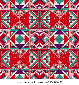 Seamless Geometric African Pattern Ethnic Ornament Stock Vector ...