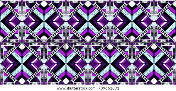 Seamless Geometric African Pattern Ethnic Ornament Stock Vector ...