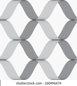 Seamless Geometric Background3d Ribbons Ornament Pattern Stock Vector ...