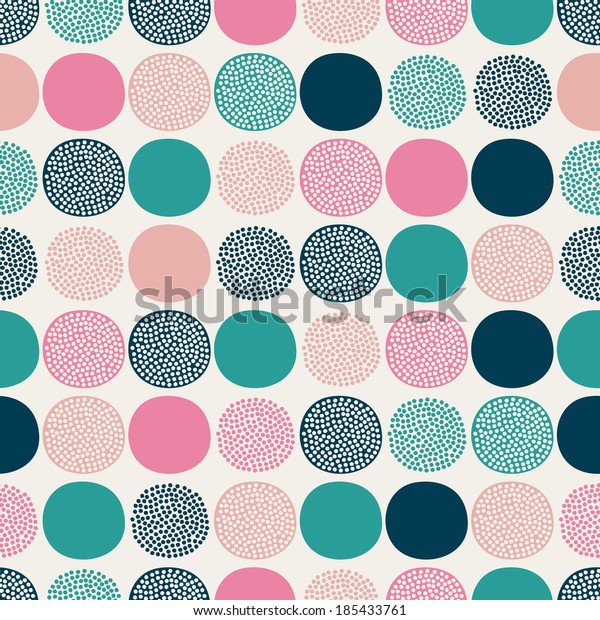 Seamless Geometric Dots Pattern Stock Vector (Royalty Free) 185433761