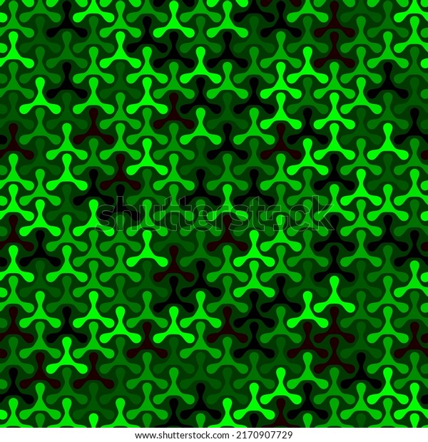 Seamless Geometric Emerald Green Triplex Shapes Stock Vector (Royalty ...