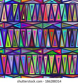 Seamless Geometric Pattern African Motifs Multicolor Stock Vector ...