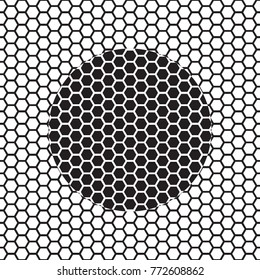 Honeycomb Black Line Pattern Vector Stock Vector (Royalty Free) 1498832795