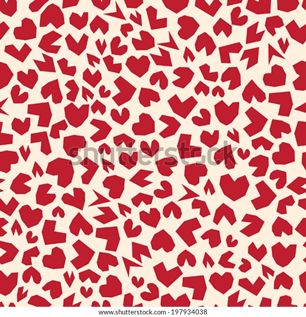 Seamless Geometric Pattern Hearts Vector Repeating Stock Vector ...