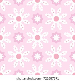 Seamless Geometric Patterns Gentle Pink Color Stock Vector (Royalty ...