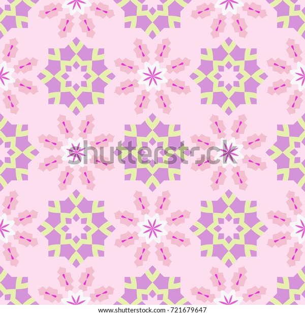 Seamless Geometric Patterns Gentle Pink Color Stock Vector (Royalty ...