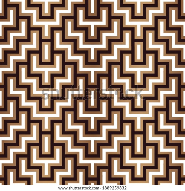 Seamless Gold Ethnic Pattern Wallpaper Fabric Stock Vector (Royalty ...