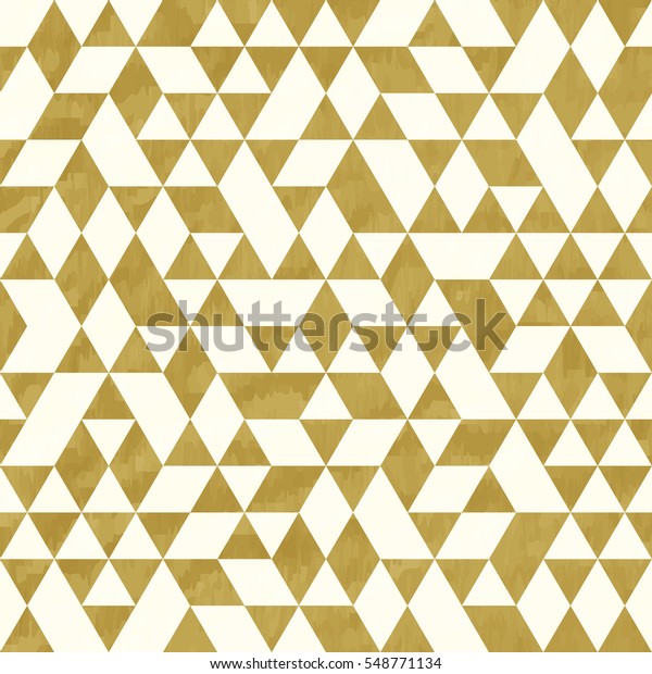 Seamless Golden Pattern Geometric Shapes Stock Vector (Royalty Free ...