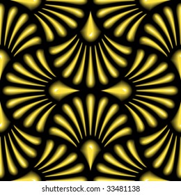 Seamless Golden Relief Background Vector Illustration Stock Vector ...
