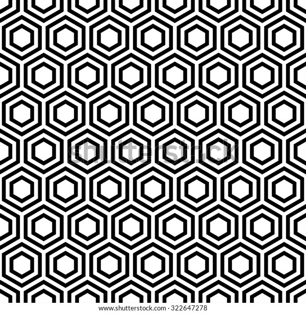 Seamless Hexagon Pattern Monochrome 库存矢量图（免版税）322647278 | Shutterstock