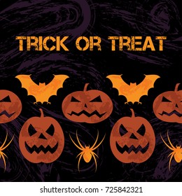 Seamless Horizontal Halloween Pattern Stock Vector (Royalty Free ...