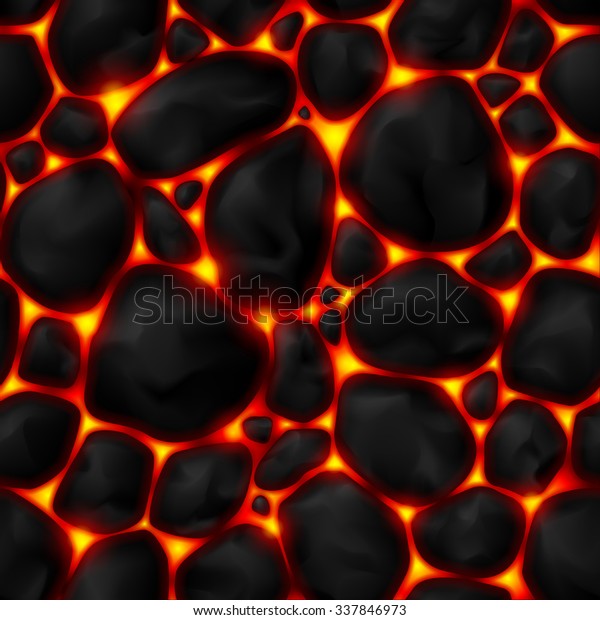 Seamless Hot Magma Background Texture Game Stock Vector (Royalty Free ...
