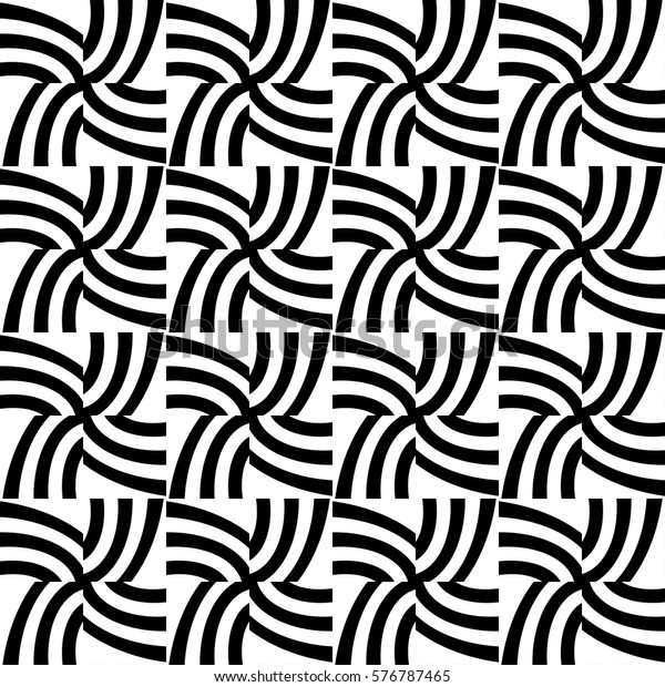 Seamless Illusion Line Art Vector Illustration Stock Vector (Royalty ...