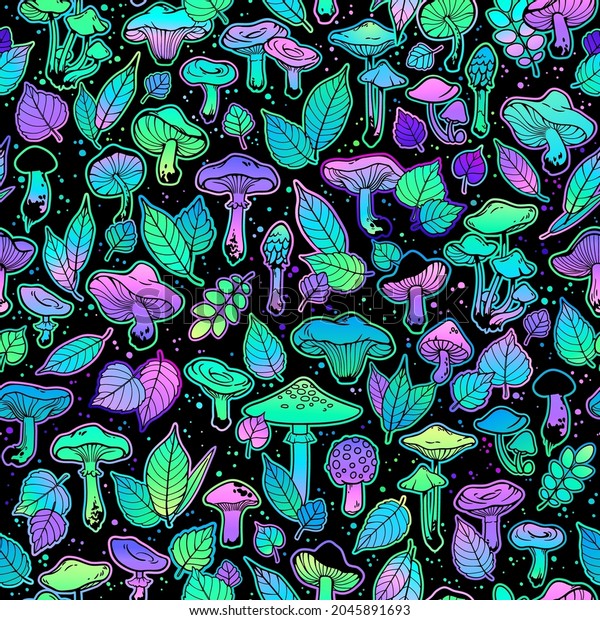 Seamless Illustration Depicting Pattern Various Bright Stock Vector ...