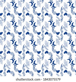 Seamless Islamic Pattern Blue White Modern Stock Vector (Royalty Free ...