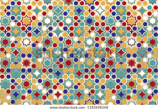Seamless Islamic Patterns Color Islamic Ornamental Stock Vector ...