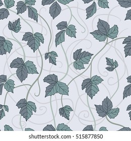 Seamless Ivy Floral Pattern Stock Vector (Royalty Free) 515877850 ...
