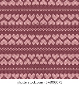 Seamless Jacquard Knitting Pattern Knitwear Texture Stock Vector ...