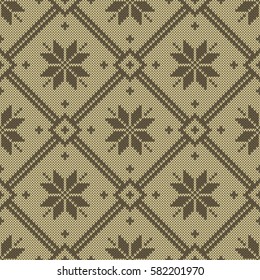 Seamless Jacquard Knitting Pattern Knitwear Texture Stock Vector ...