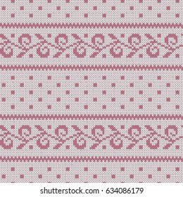 Seamless Jacquard Knitting Pattern Knitwear Texture Stock Vector ...