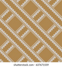 Seamless Jacquard Knitting Pattern Knitwear Texture Stock Vector ...