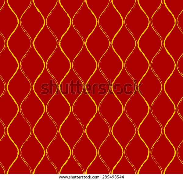 Seamless Japanese Curve Pattern Hand Drawn Stock Vector (Royalty Free ...