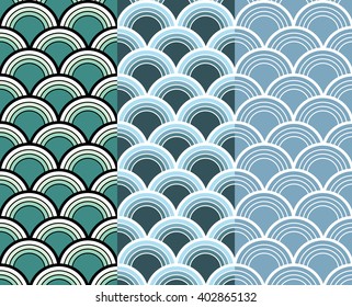 Japanese Sea Texture Wave Pattern Japan: vector de stock (libre de ...