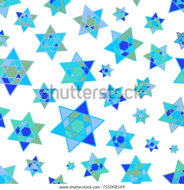 Seamless Jewish Pattern Judaism Star Vector Stock Vector (Royalty Free ...