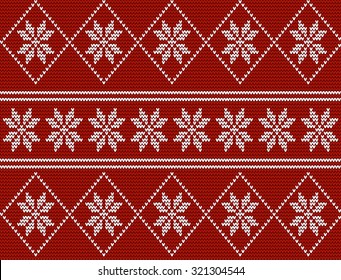 Seamless Knitted Pattern Nordic Norwegian Style Stock Vector (Royalty ...