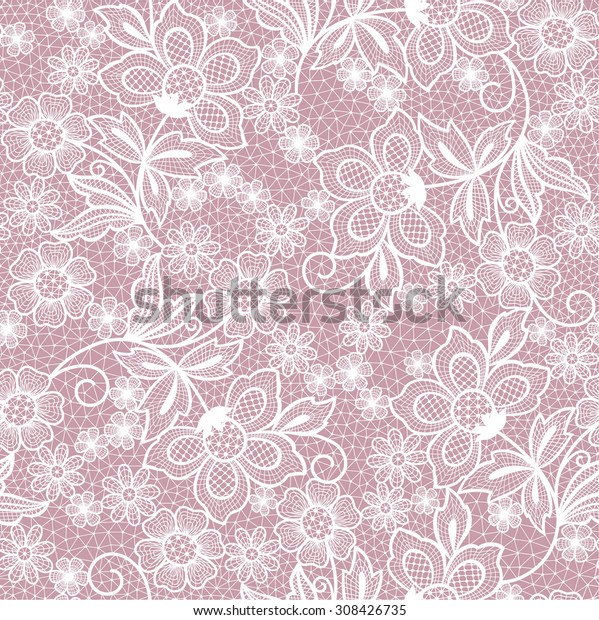 Seamless Lace Floral Background Stock Vector (Royalty Free) 308426735