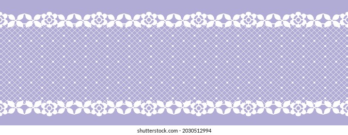 Seamless Lace Ribbon Border Vector Illustration Stock Vector (Royalty ...