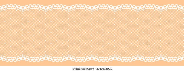 Seamless Lace Ribbon Border Vector Illustration Stock Vector (Royalty ...