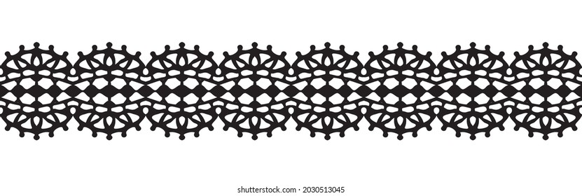 Seamless Lace Ribbon Border Vector Illustration Stock Vector (Royalty ...