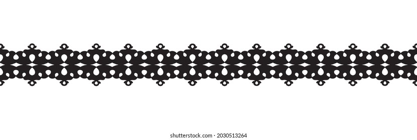 Seamless Lace Ribbon Border Vector Illustration Stock Vector (Royalty ...
