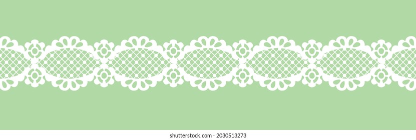 Seamless Lace Ribbon Border Vector Illustration Stock Vector (Royalty ...