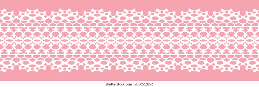 Seamless Lace Ribbon Border Vector Illustration Stock Vector (Royalty ...