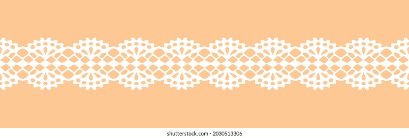 Seamless Lace Ribbon Border Vector Illustration Stock Vector (Royalty ...