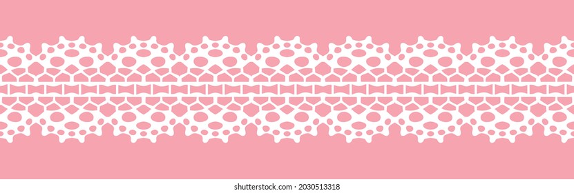 Seamless Lace Ribbon Border Vector Illustration Stock Vector (Royalty ...