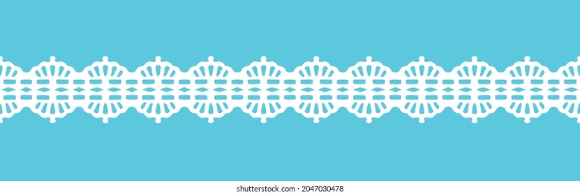 Seamless Lace Ribbon Border Vector Illustration Stock Vector (Royalty ...