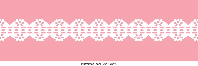 Seamless Lace Ribbon Border Vector Illustration Stock Vector (Royalty ...