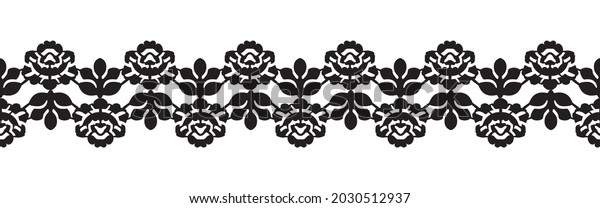 Seamless Lace Ribbon Border Vector Illustration Stock Vector (Royalty ...