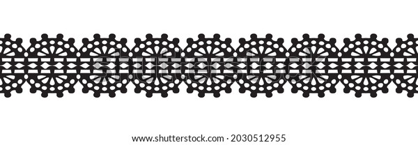 Seamless Lace Ribbon Border Vector Illustration Stock Vector (Royalty ...