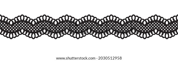 Seamless Lace Ribbon Border Vector Illustration Stock Vector (Royalty ...
