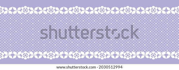 Seamless Lace Ribbon Border Vector Illustration Stock Vector (Royalty ...
