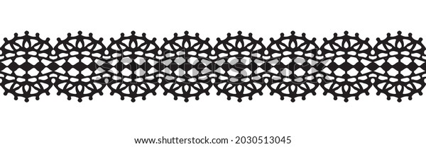 Seamless Lace Ribbon Border Vector Illustration Stock Vector (Royalty ...