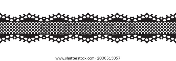 Seamless Lace Ribbon Border Vector Illustration Stock Vector (Royalty ...