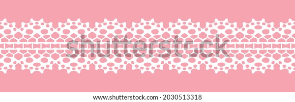 Seamless Lace Ribbon Border Vector Illustration Stock Vector (Royalty ...