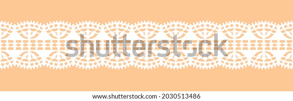 Seamless Lace Ribbon Border Vector Illustration Stock Vector (Royalty ...
