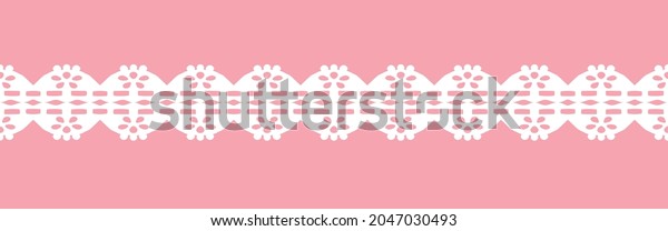 Seamless Lace Ribbon Border Vector Illustration Stock Vector (Royalty ...