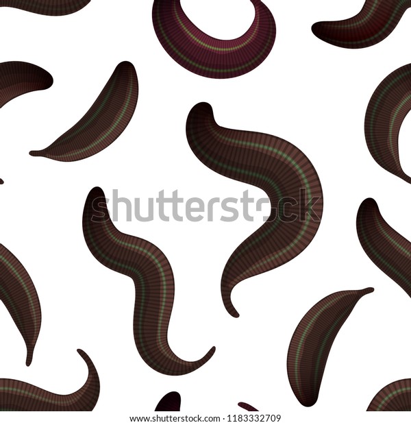 Seamless Leeches On White Background Medical Stock Vector (Royalty Free ...